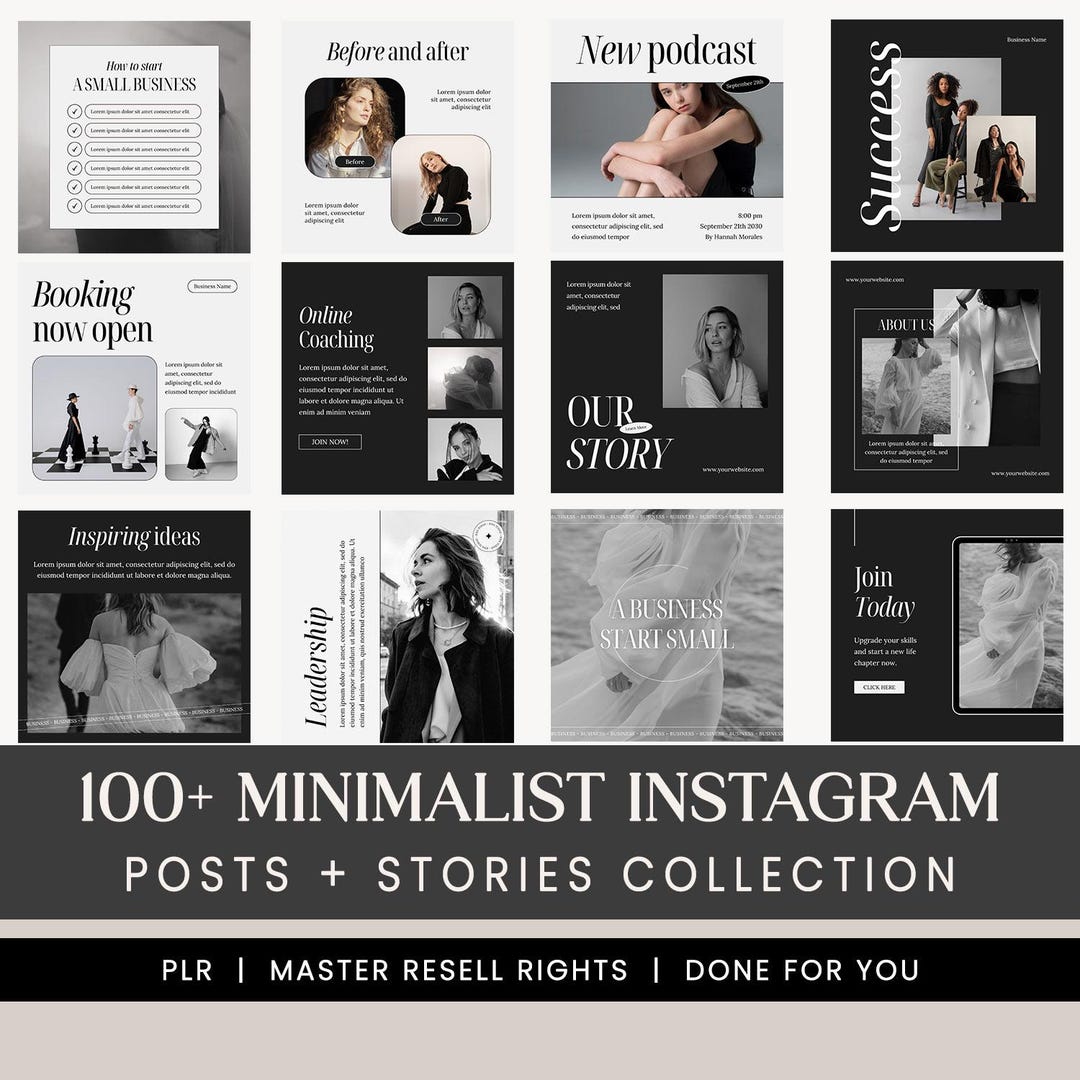 100+ Minimalist Instagram Post and Stories Collection, Ultimate Digital ...