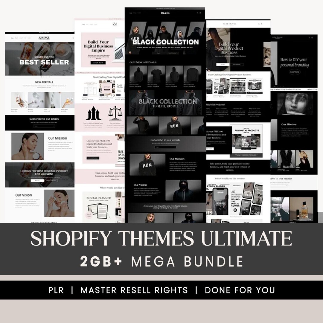 Premium Shopify Themes Mega Bundle, Ultimate Digital Bundle - Etsy