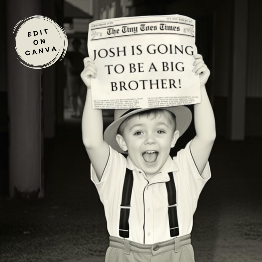 Big Brother Announcement, Promoted to Big Brother, Digital Editable ...