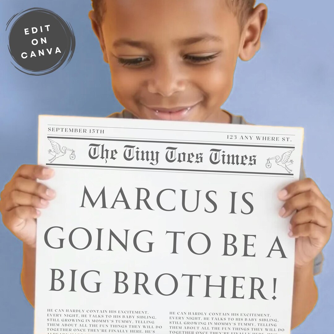 Big Brother Announcement, Promoted to Big Brother, Digital Editable ...