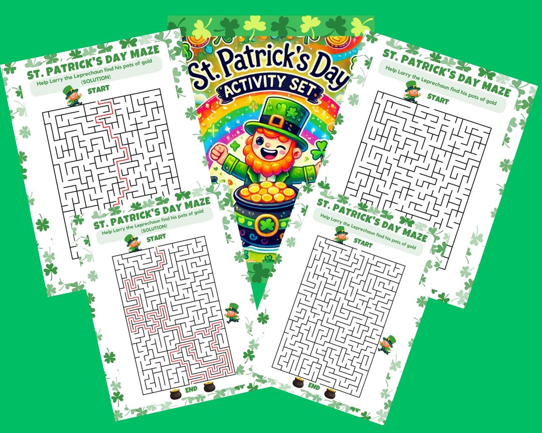 St Patty's Day Activity and Coloring Pages for Kids, St Patrick's Day ...