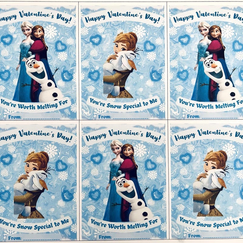 Frozen Valentines - Etsy