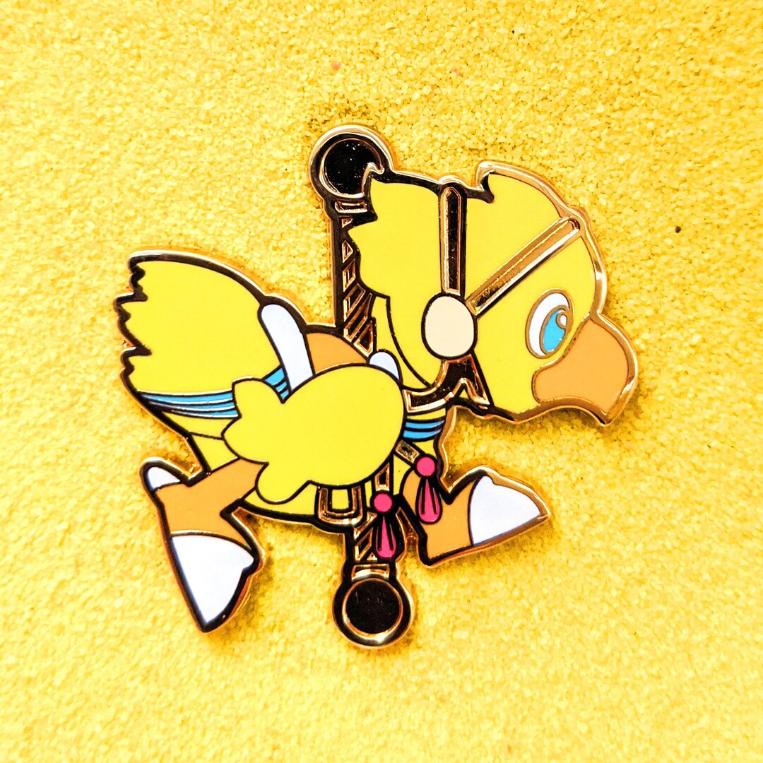 Chocobo Rider - 1.5" Enamel Pin - Etsy