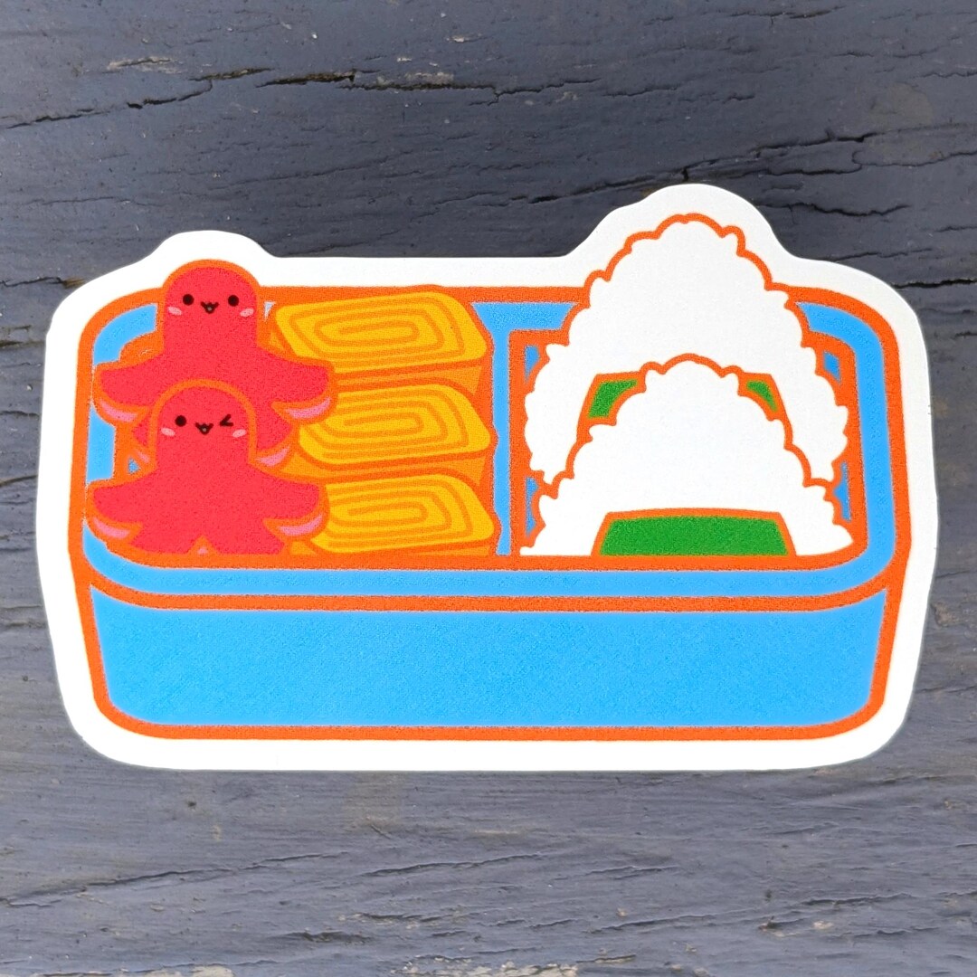 Sticker - Train Bento, Homemade Lunch Tray - 2.5" 63mm Waterproof Vinyl ...