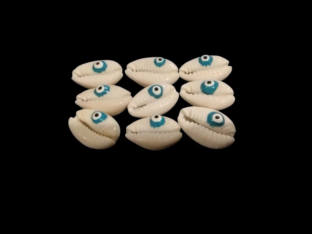 Evil Eye Cowrie Shells (3) - Etsy
