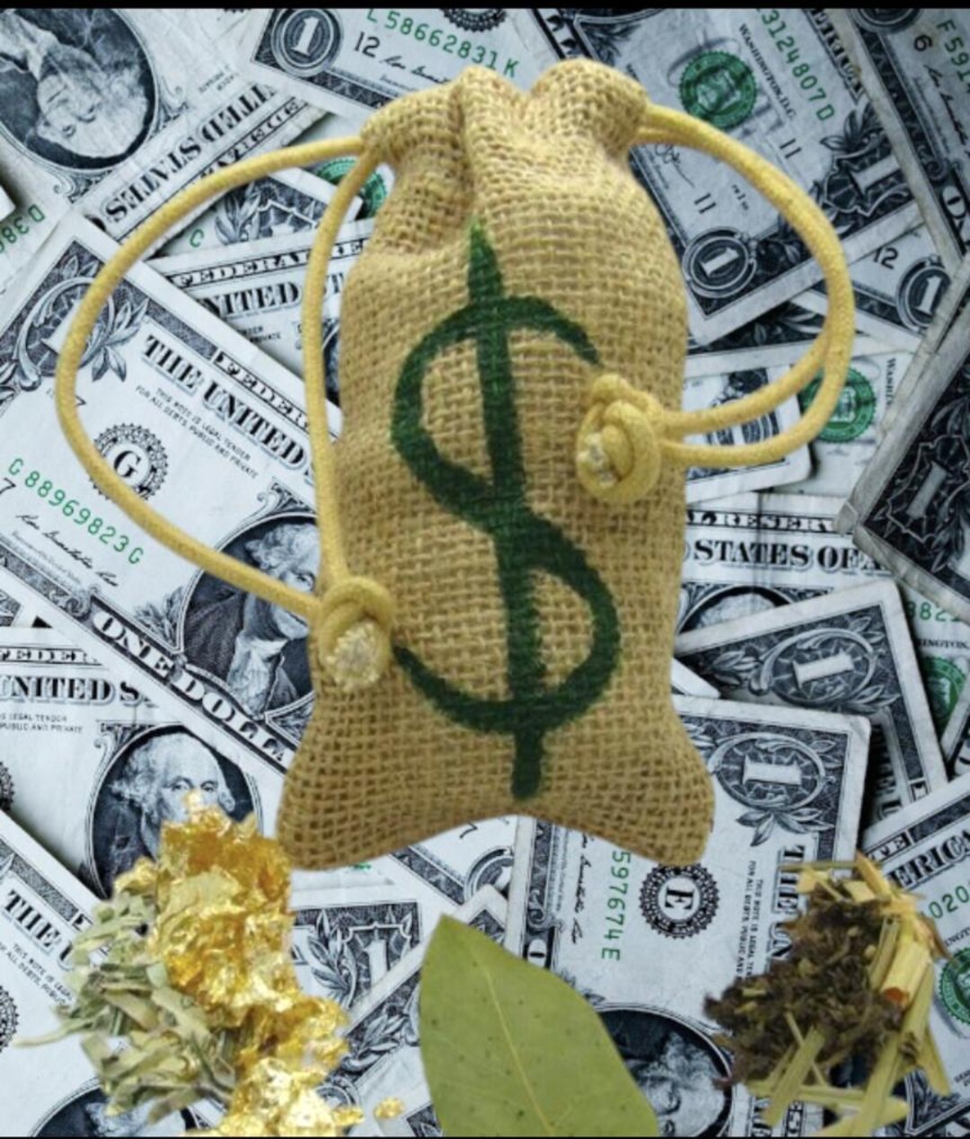 More Money Mojo. Hand Painted Natural Bag, Intentionally Created ...