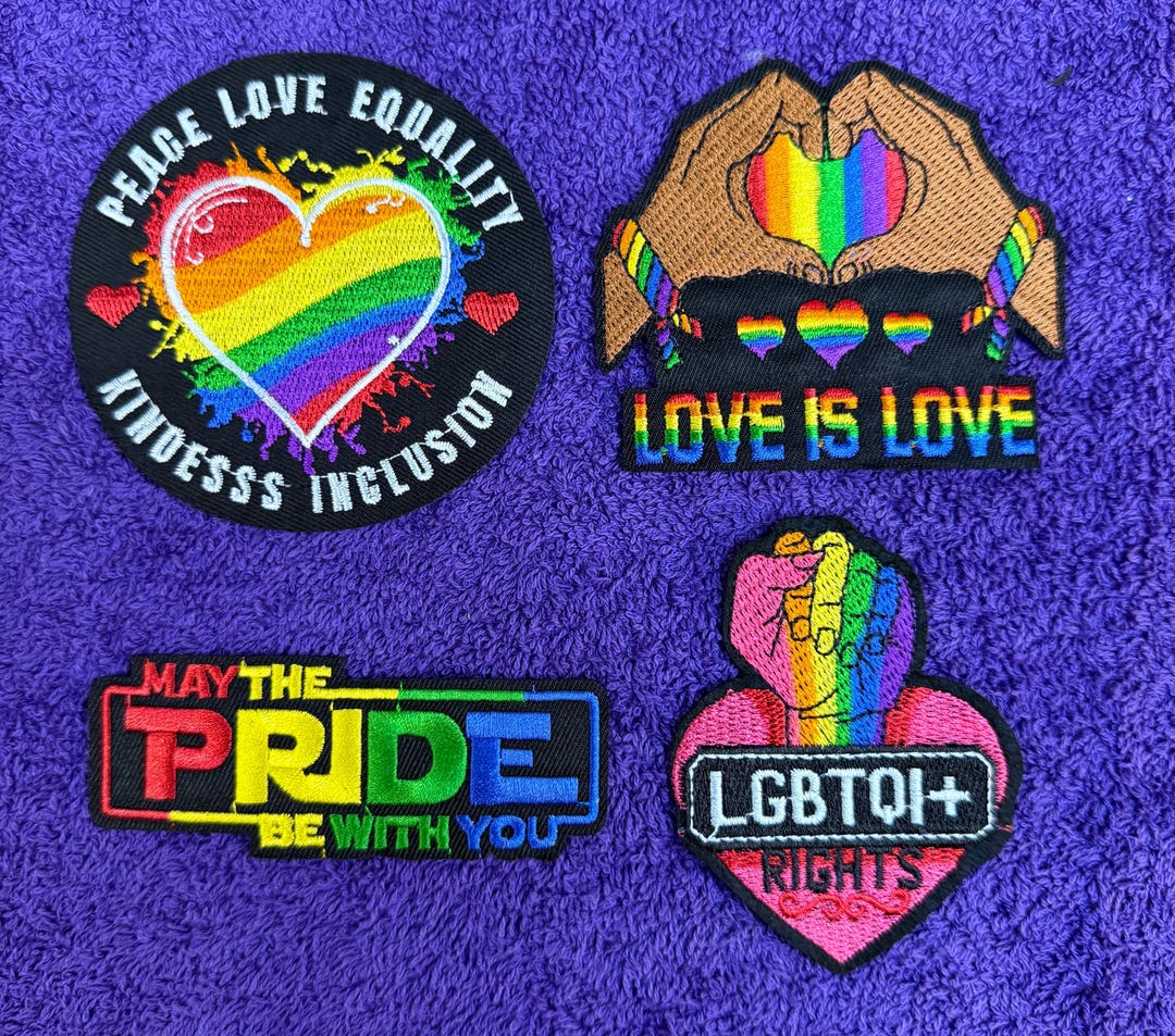 Pride Embroidered Colorful Patches! - Etsy
