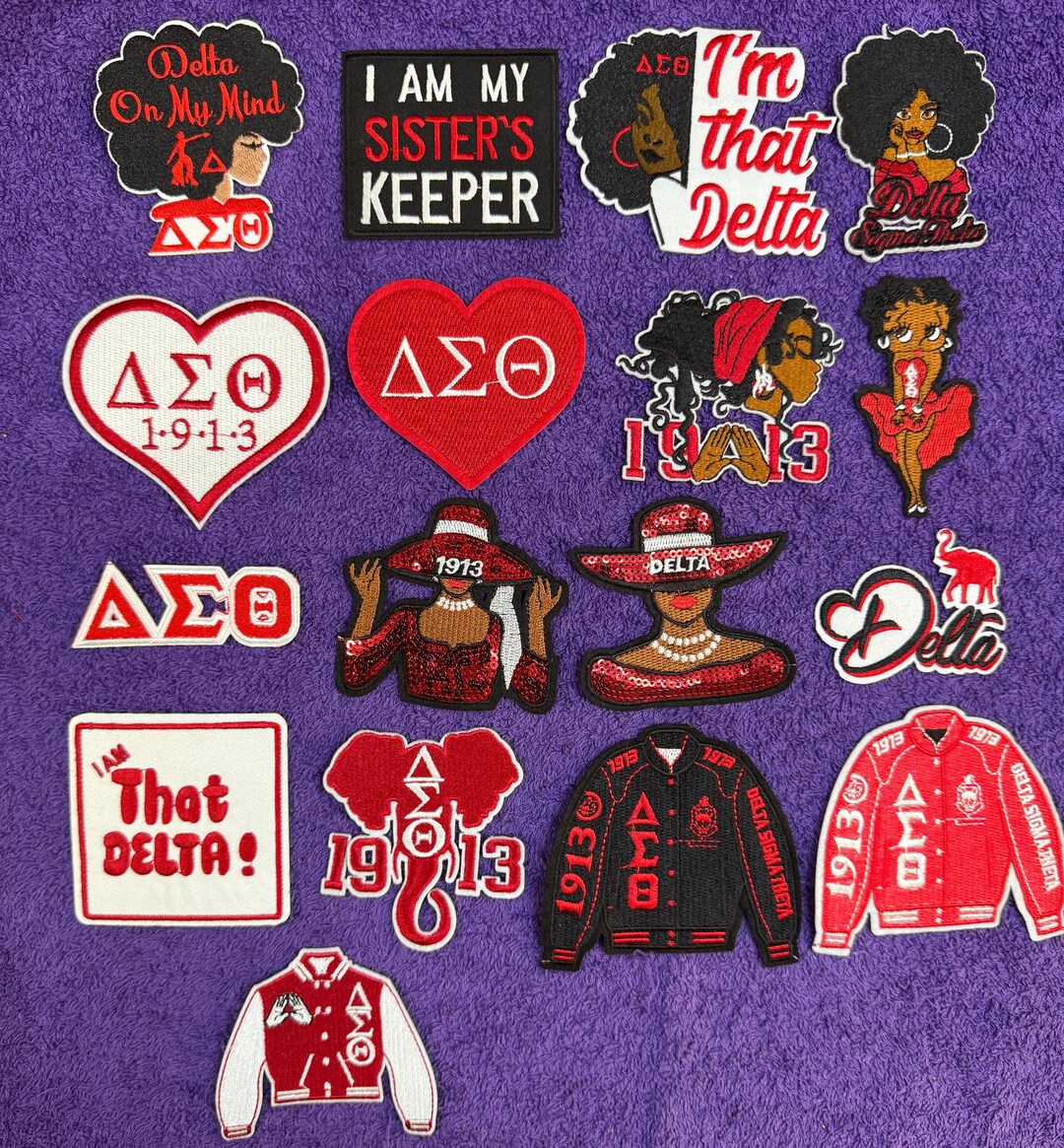 Delta Small Embroidered Patches - Etsy