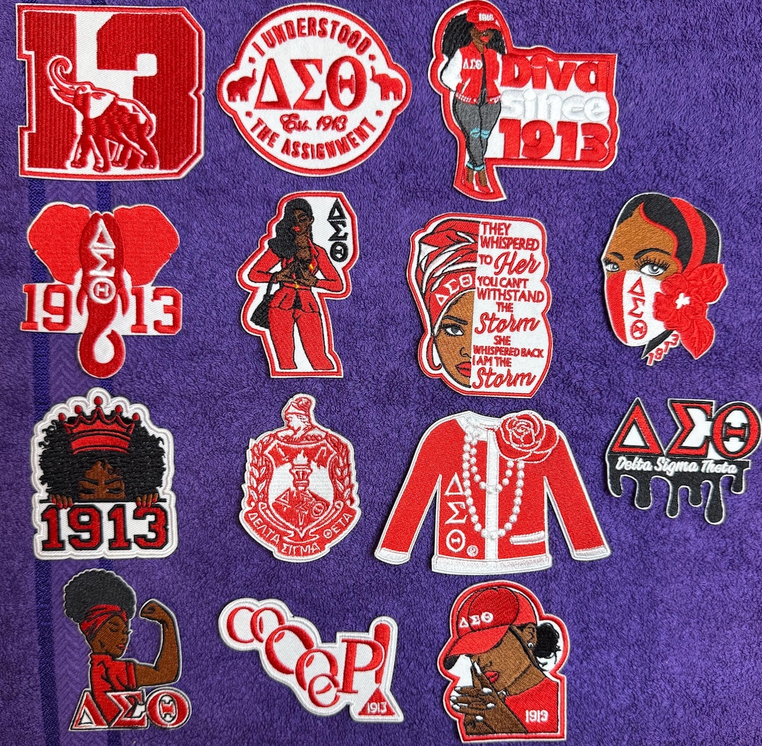 DELTA Sigma Theta Small Embroidered Patches - Etsy