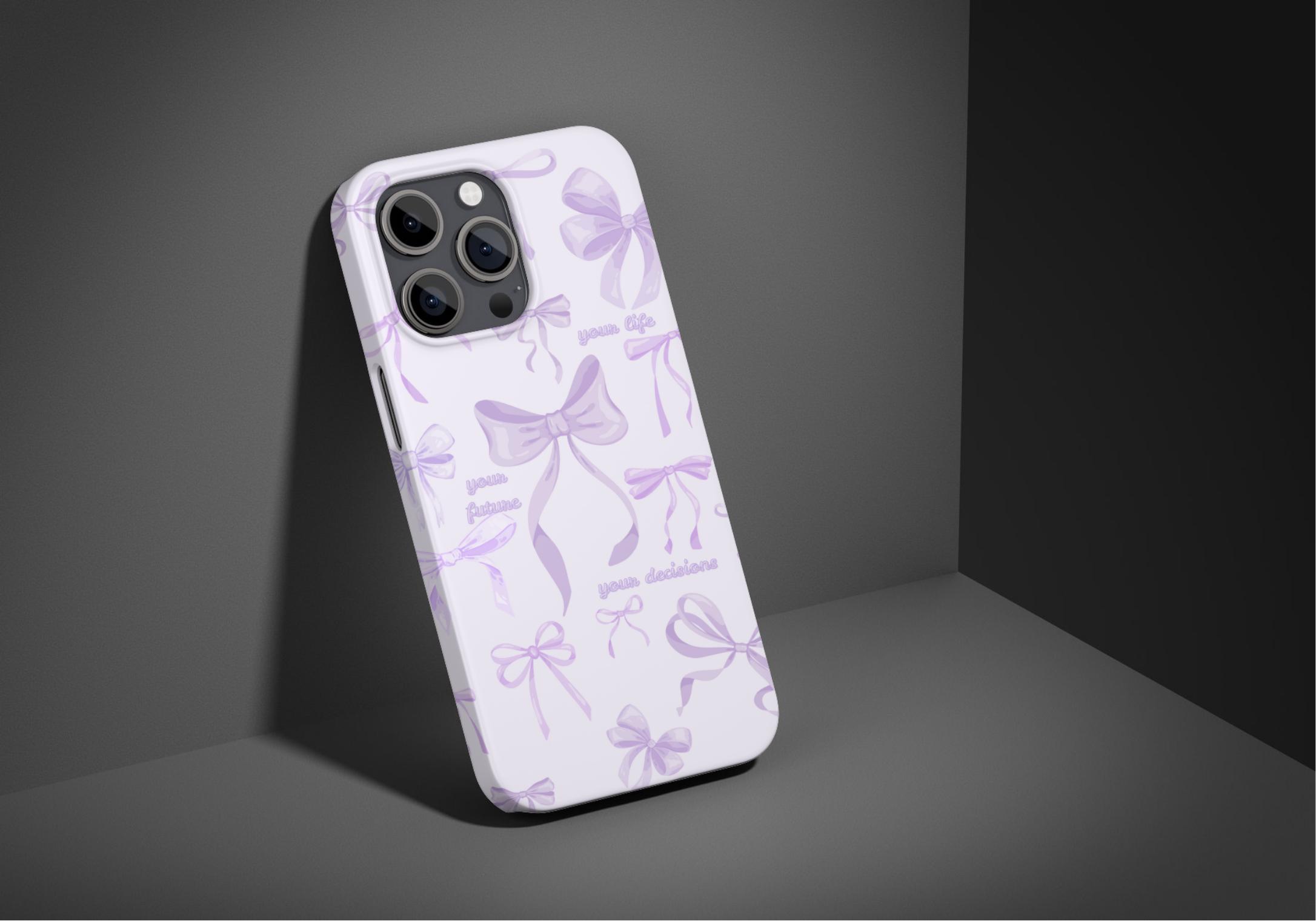 Pastel Purple Bow Aesthetic Inspirational, Purple, Bow Coquette Tough ...