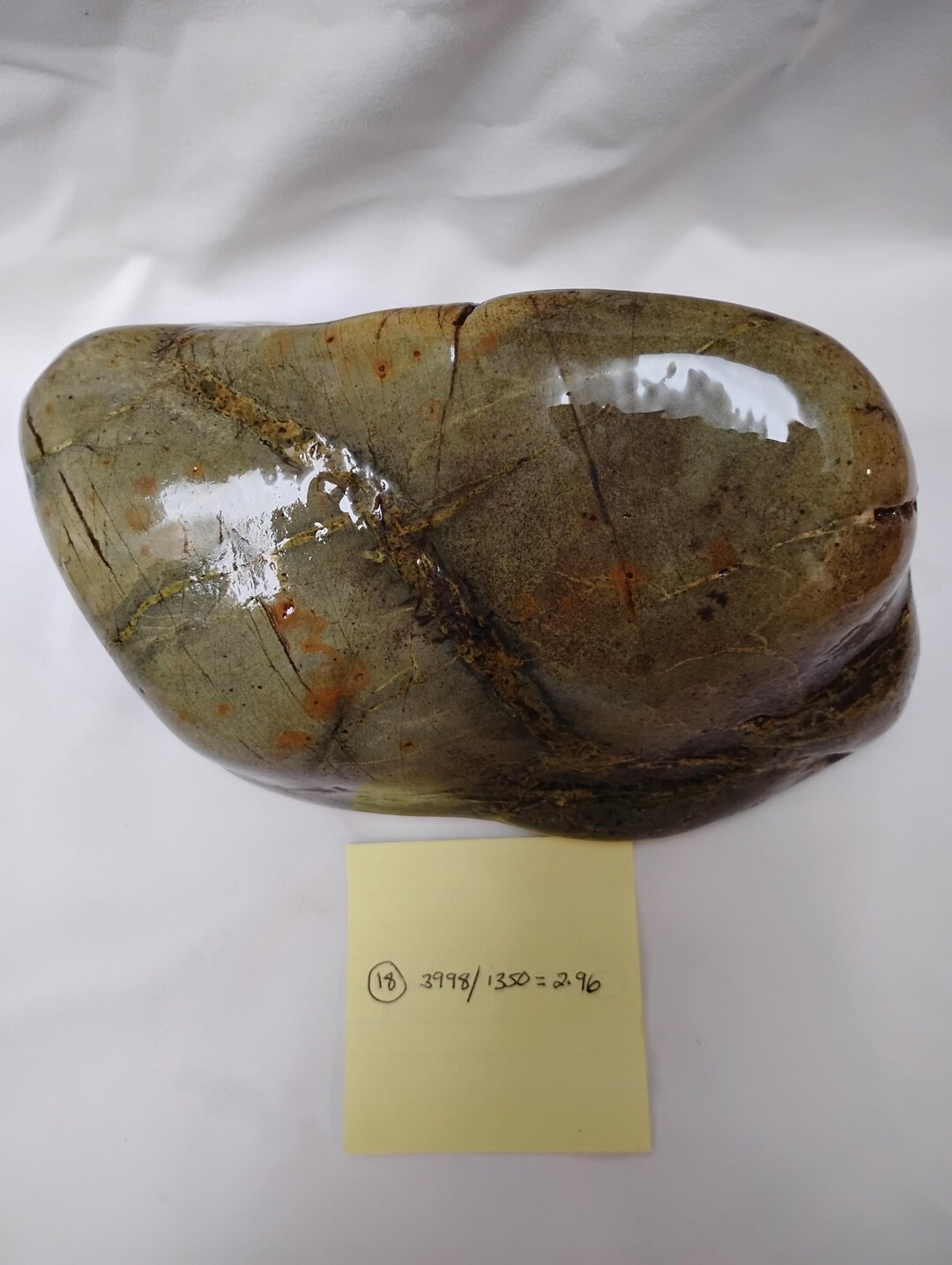 4kg Light Green Nephrite Jade Natural Canadian Fraser River Rock Cobble ...