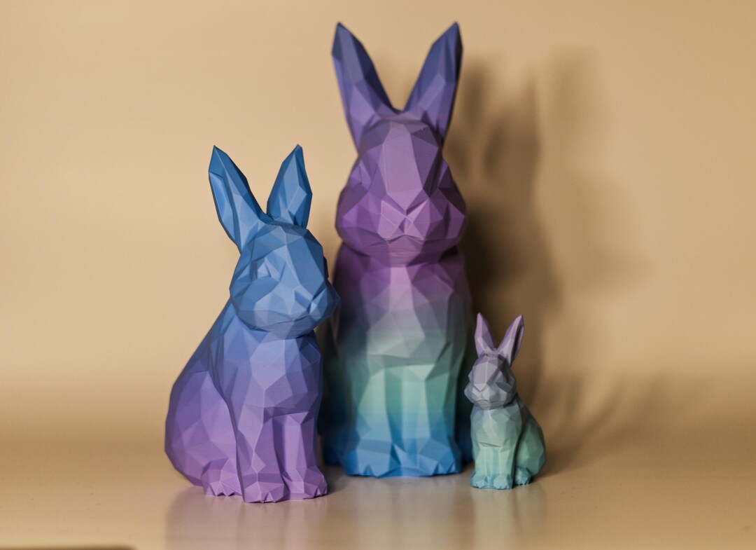 Low-poly Easter Bunny – Modern Easter Decor - Etsy