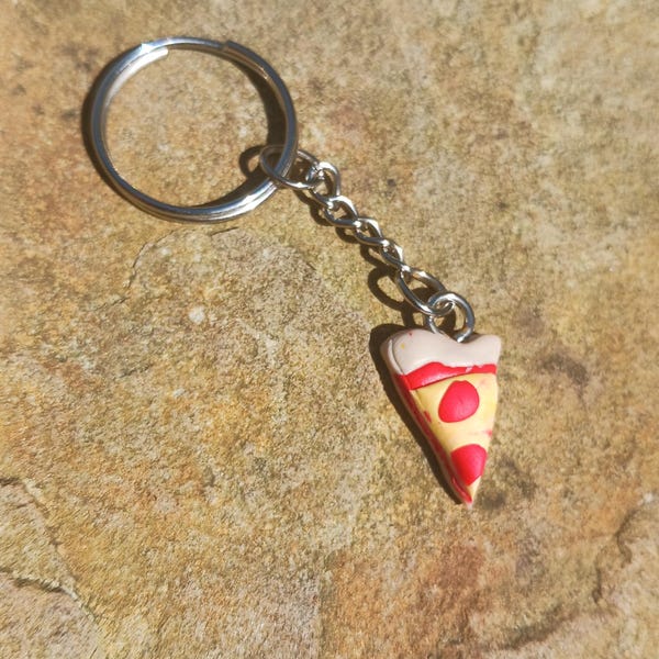 Pizza Keychain - Etsy