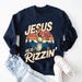 Jesus He is Rizzin' PNG | Retro Basketball Christ SVG | Funny Christian ...