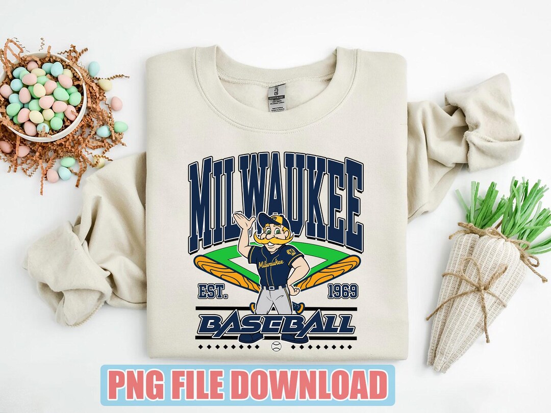 Retro Milwaukee Baseball Team PNG | Vintage Sports Design | Distressed ...
