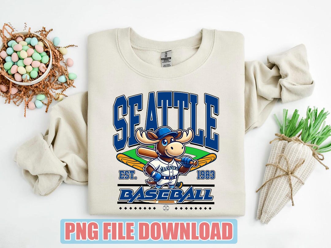 Retro Seattle Baseball Team PNG | Vintage Sports Design | Distressed ...