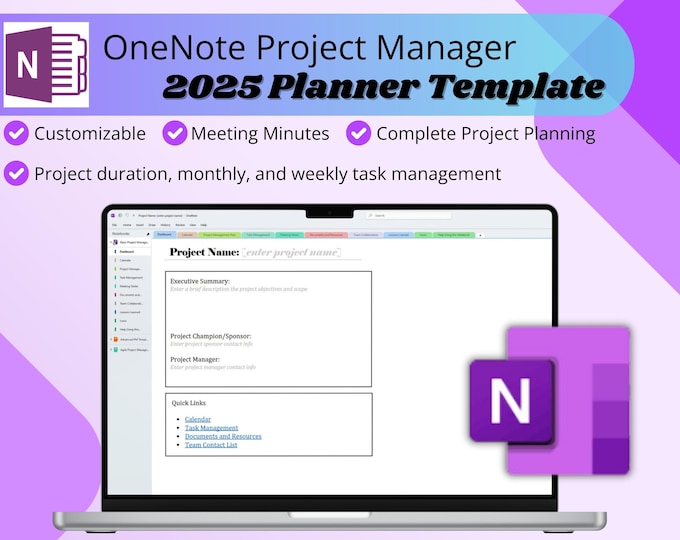 All-in-one Digital Planner Bundle for Onenote | 2025, 2026, 2027 ...