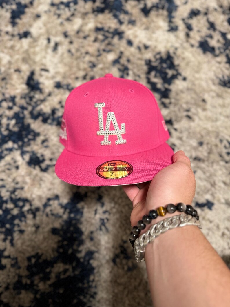 Iced Our Pink Dodgers Fitted Hat - Etsy