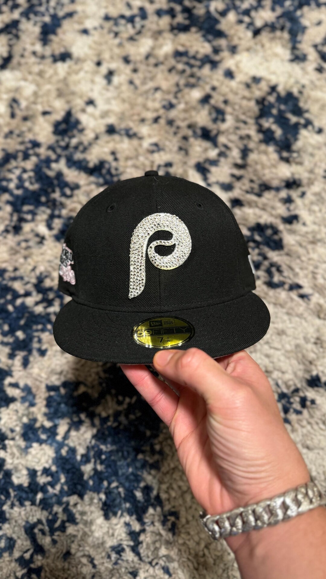 Iced Out Retro Phillies Fitted Hat - Etsy