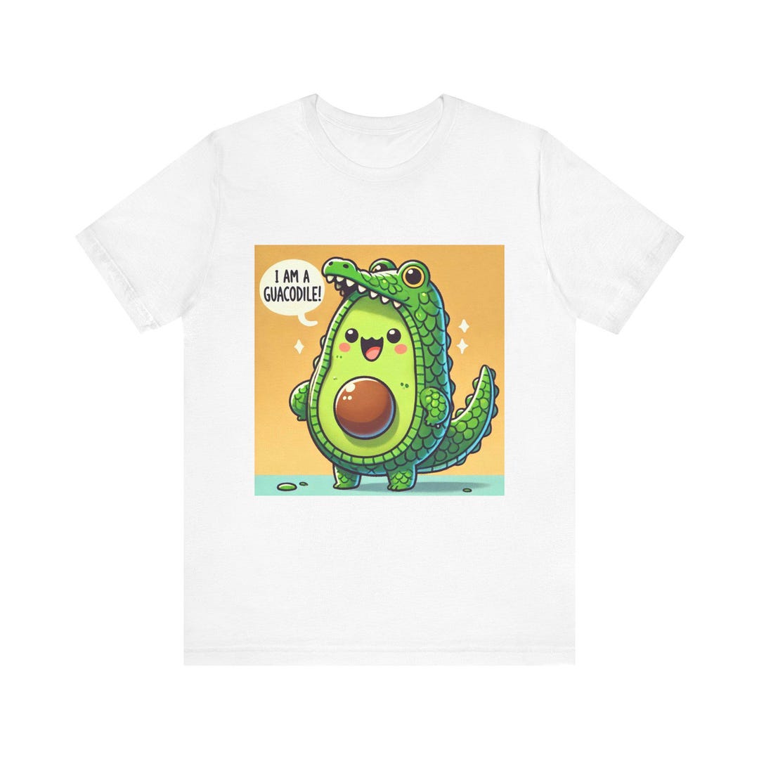 Cute guacodile Avocado Art Print Funny Avocado Dressed as Crocodile ...