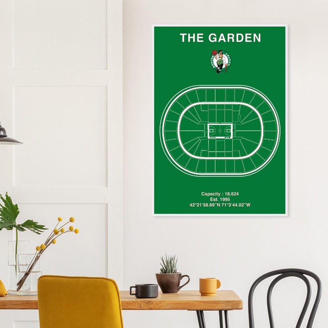 Boston Celtics TD Garden Stadium Poster, Framed NBA Wall Art - Etsy