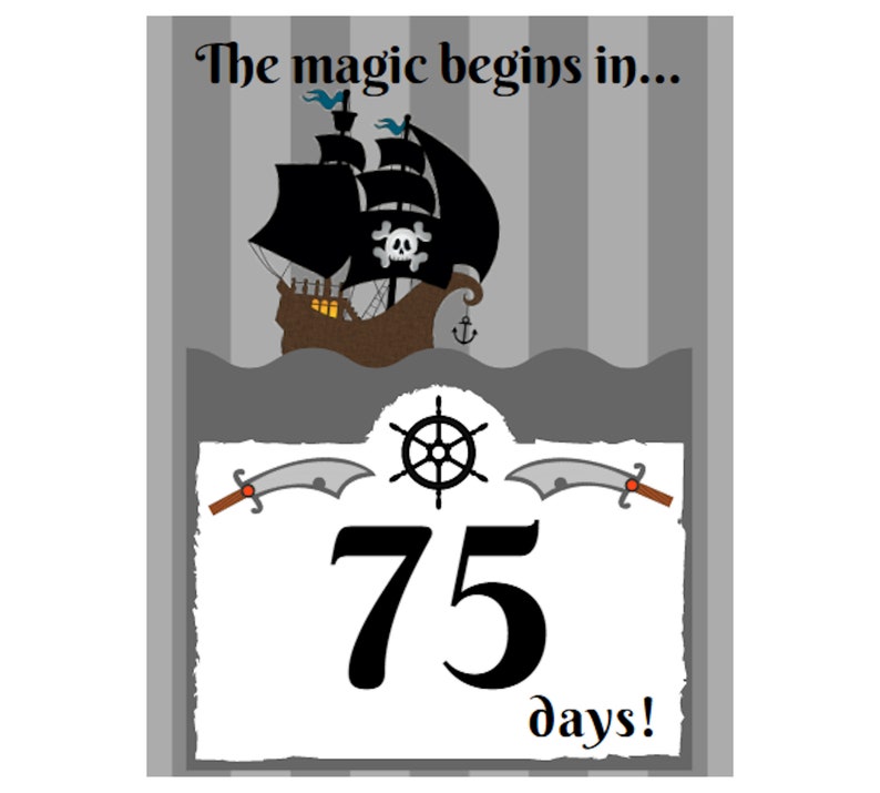 Off to Neverland Vacation Countdown - Etsy