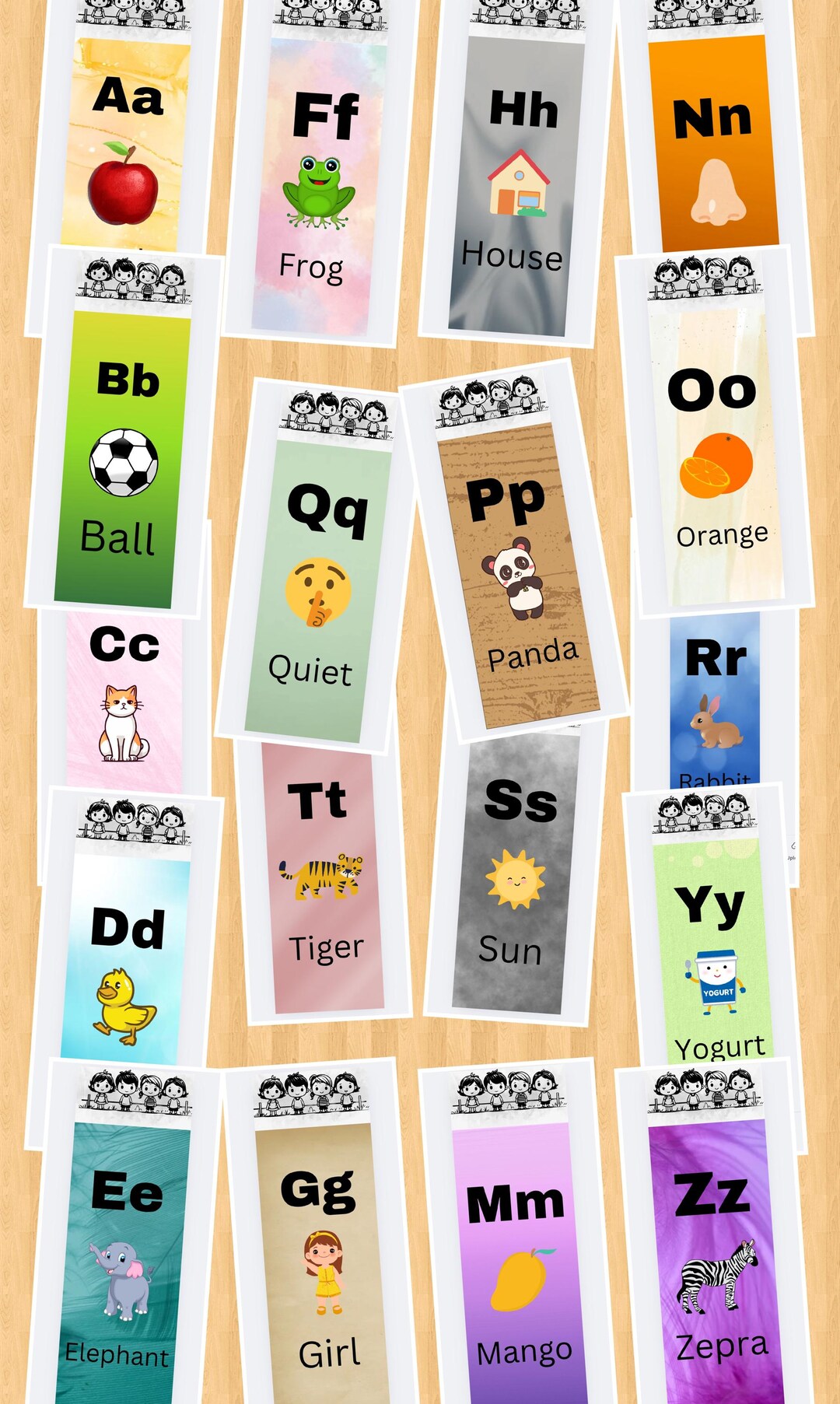 Printable ABC Bookmark for Kids - Fun & Education Digital Download - Etsy