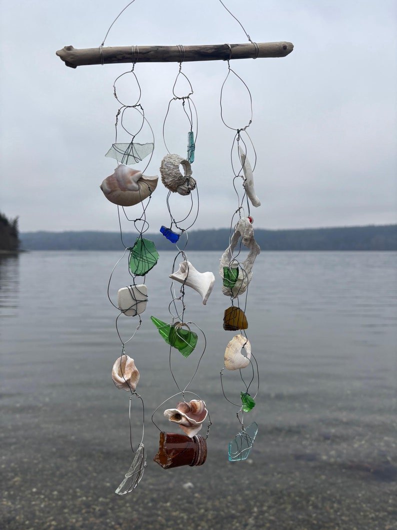 Shell Shock - Sea Glass Mobile/sun Catcher/wall Hanging - Etsy