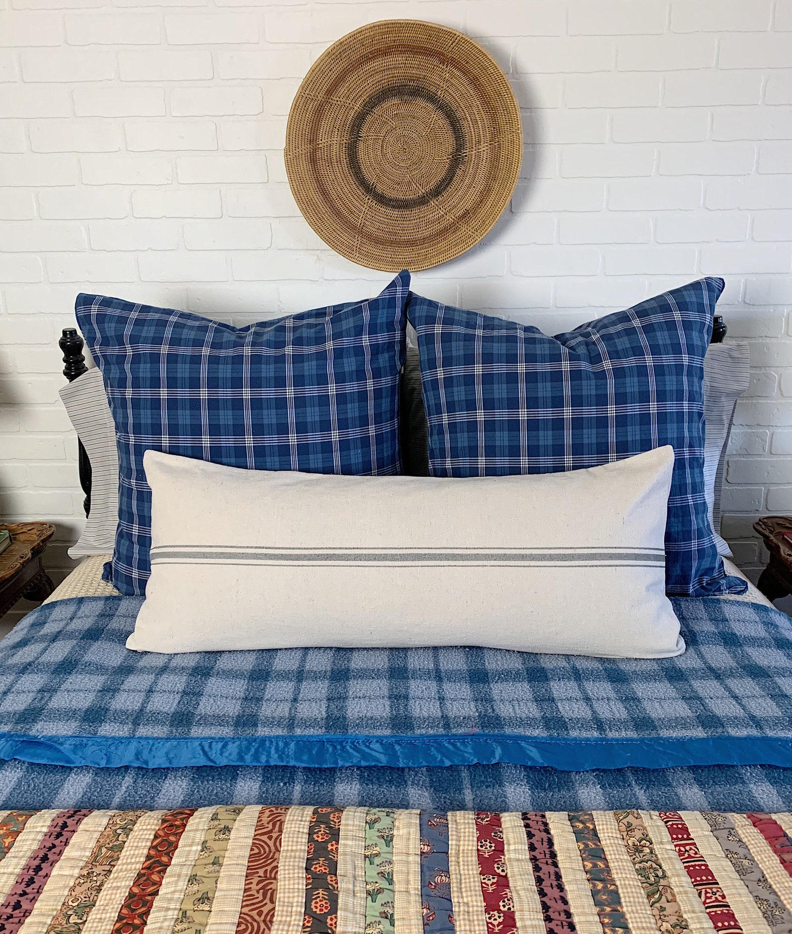 Farmhouse Couch Pillow Cover, Rustic Sofa Pillow, Farmhouse Lumbar ...