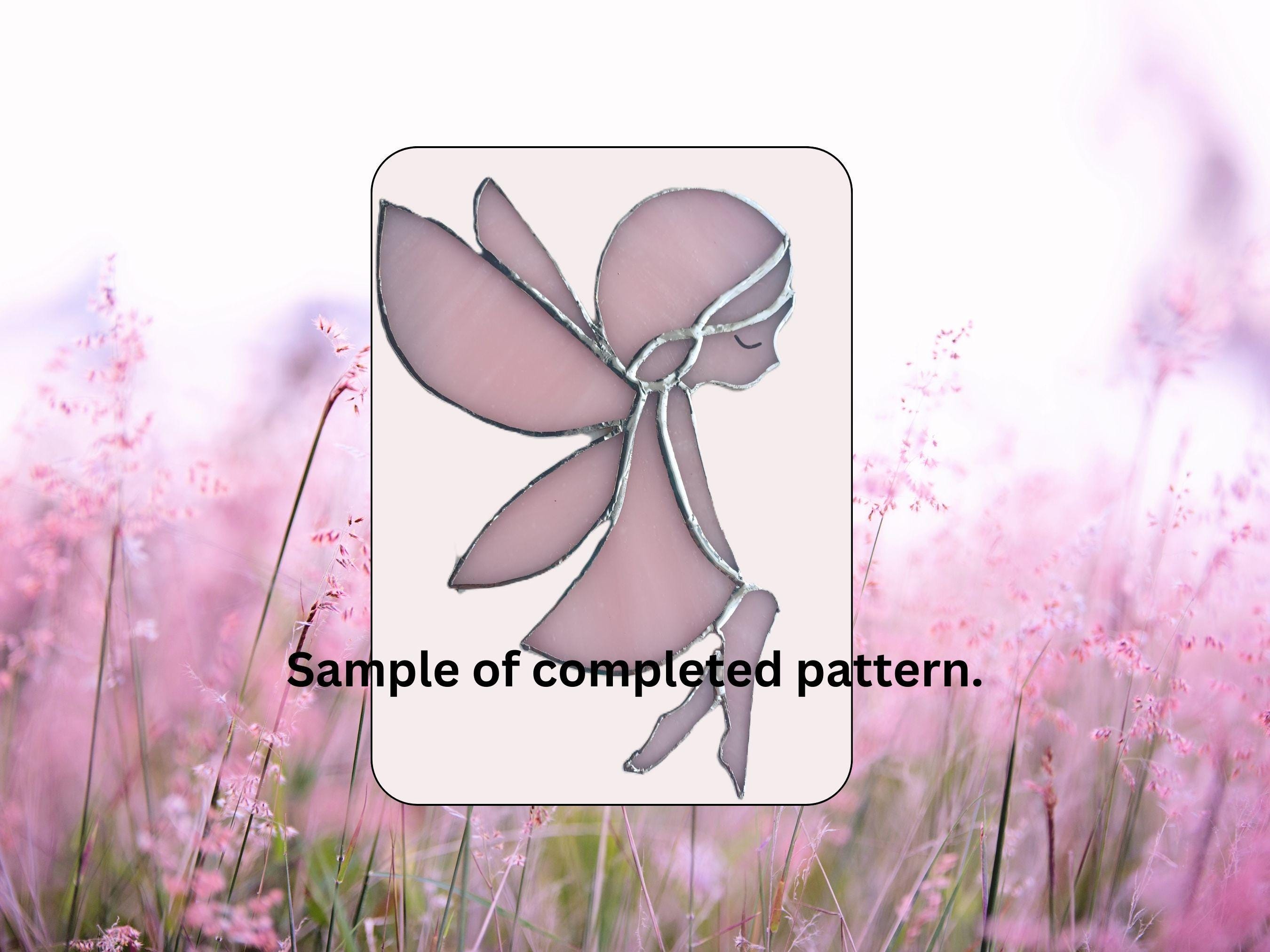 Fairy Stained Glass Pattern PDF Digital File | Stained Glass Girl Fairy ...
