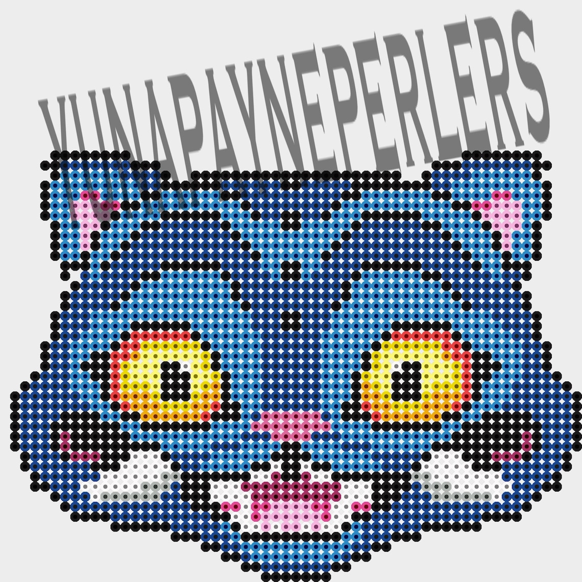 Derpy Tiger Head | K-pop Demon Hunters Perler Pattern - Digital File - Etsy