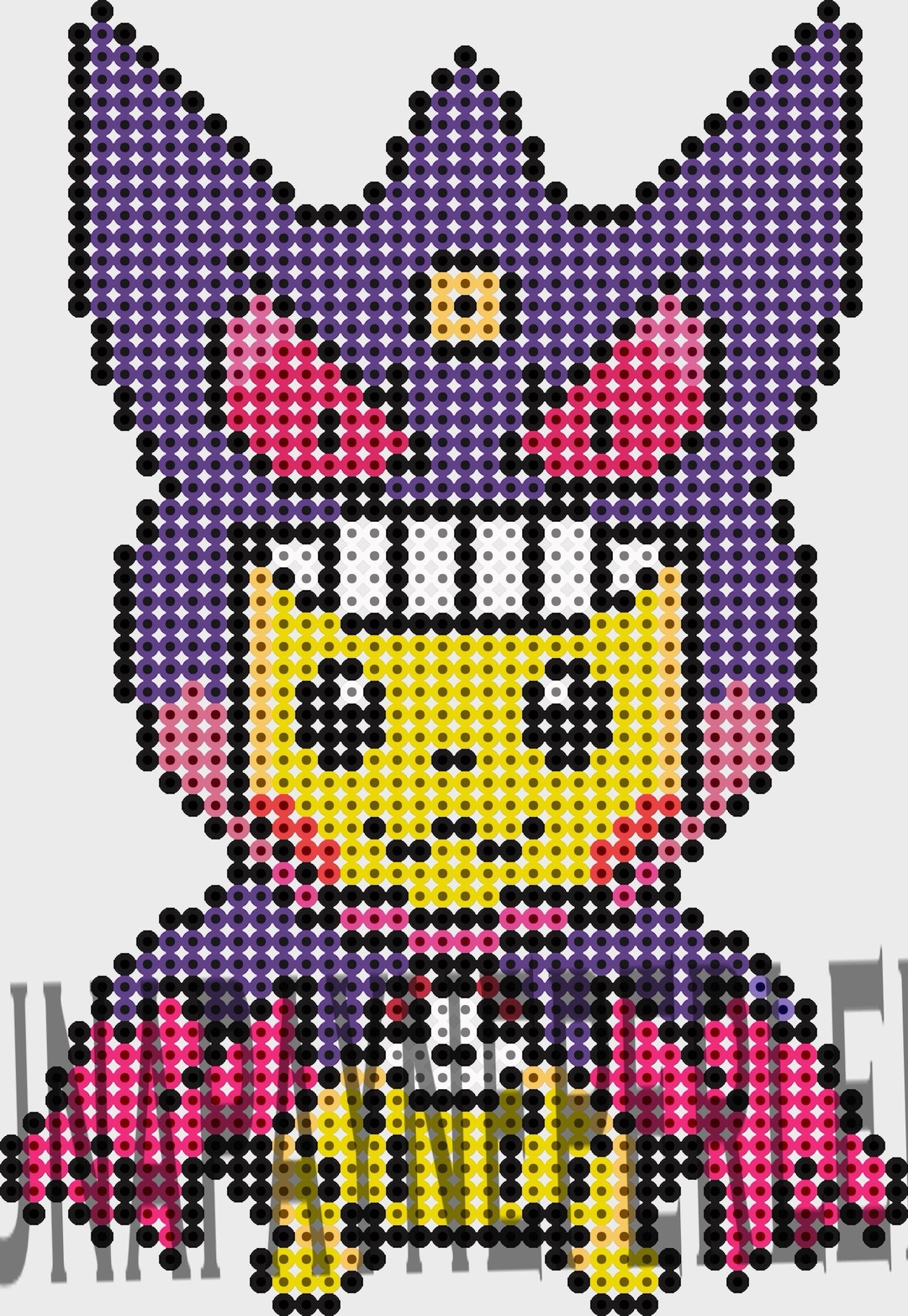 Pikachu - Mega Gengar Cosplay | Pokemon Perler Pattern - Digital File ...