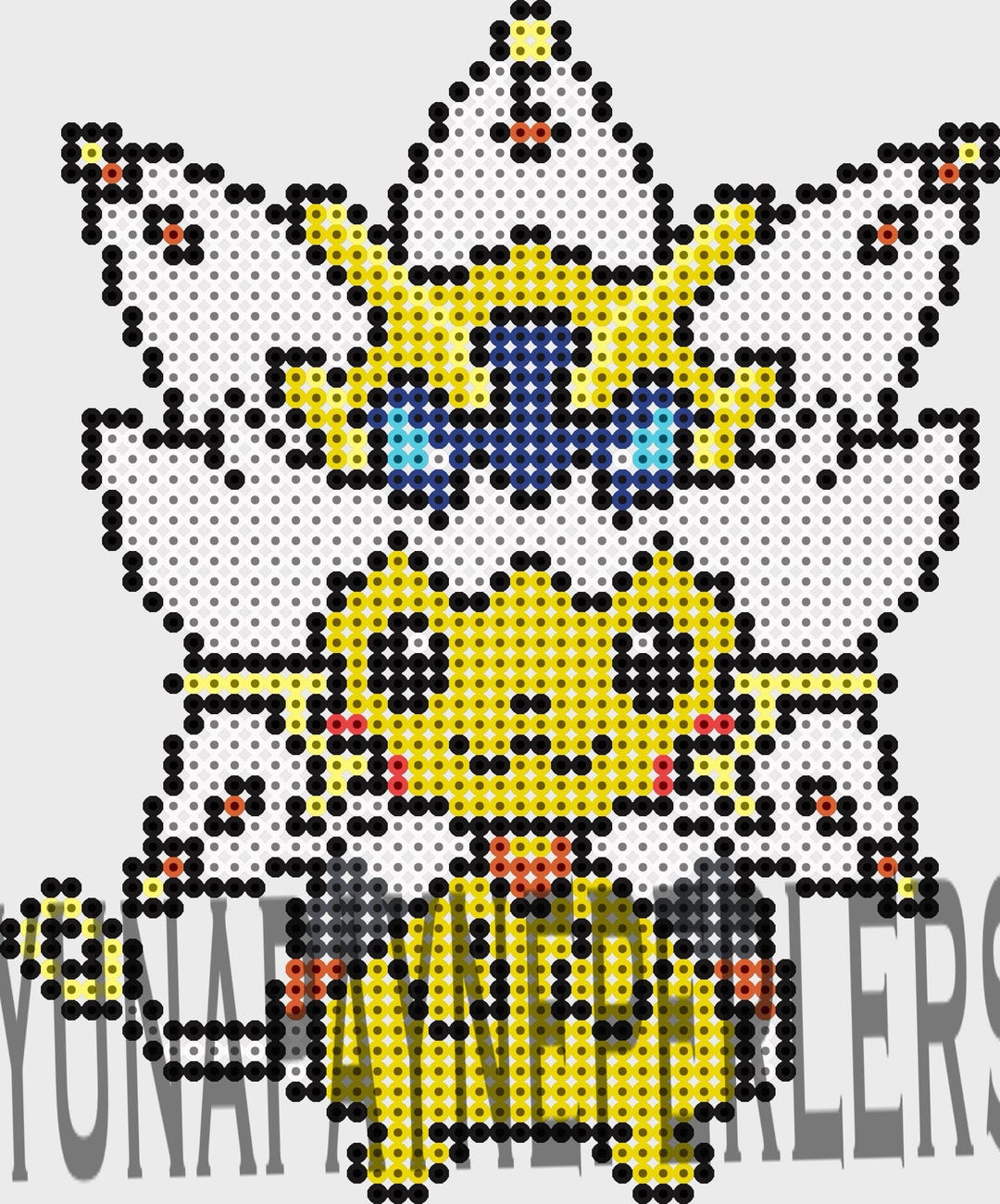 Pikachu - Solgaleo Cosplay | Pokemon Perler Pattern - Digital File ...
