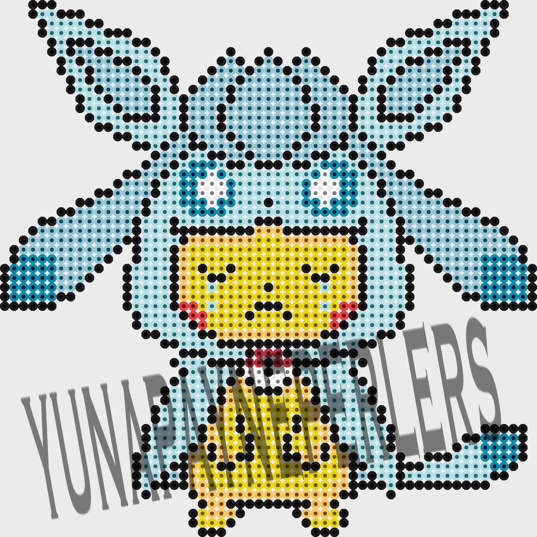 Pikachu - Glaceon Cosplay | Pokemon Perler Pattern - Digital File - Etsy