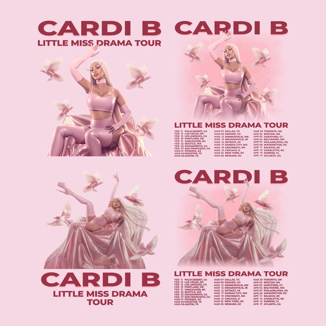 Buy Cardi B Little Miss Drama Tour 2026 PNG Design: Ready to Print ...