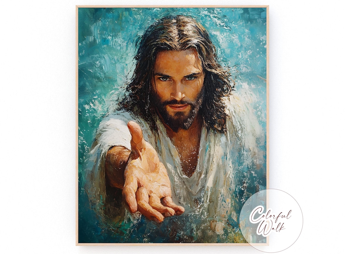 Jesus Save, Matthew Bible Verse, Jesus Artful Print, Religious Faith ...
