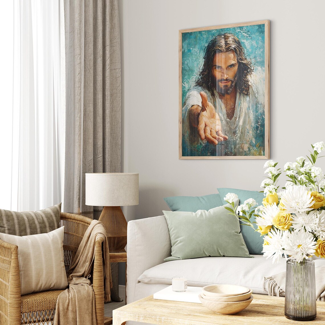 Jesus Save, Matthew Bible Verse, Jesus Artful Print, Religious Faith ...