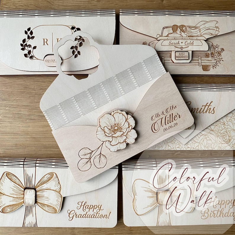 SVG Laser Cut Files Bundle, Money Envelopes, Cash Holder File, Wood ...