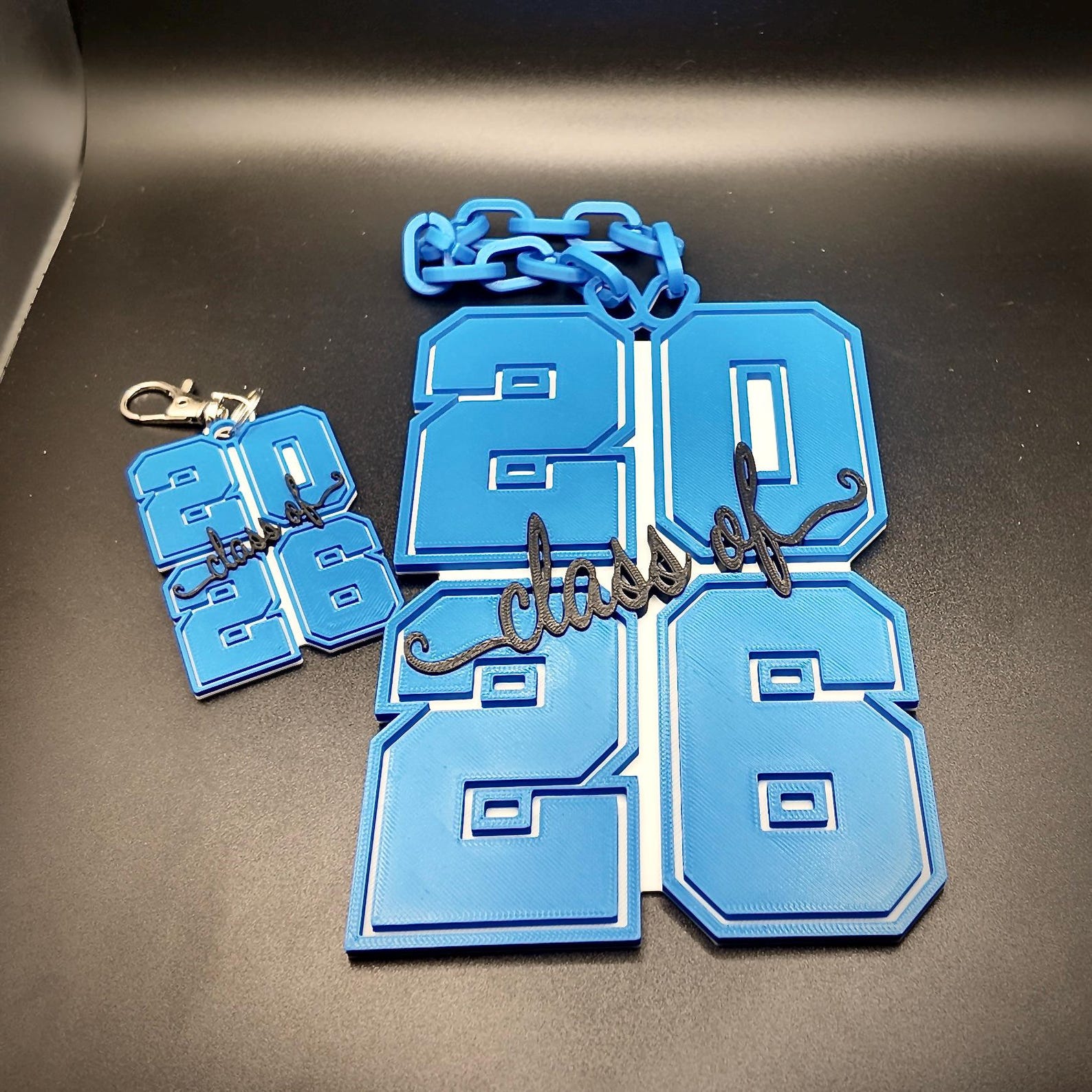 3D Class of 2026 Senior Graduation Hype Chain & Keychain Custom Combo ...