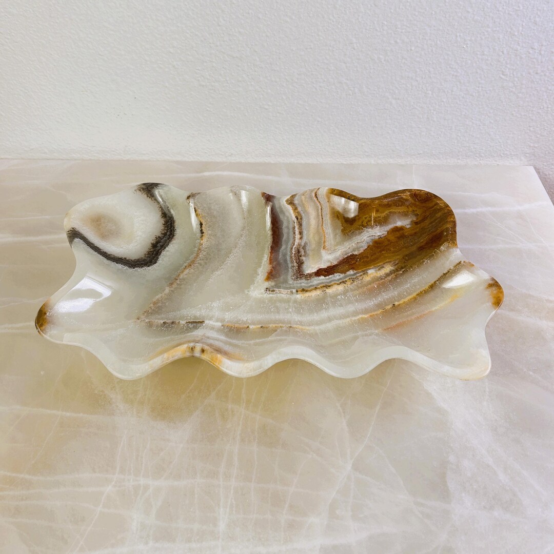 Handmade Onyx Stone Tray, Decorative Tray, Table Decoration Onyx Bowl ...