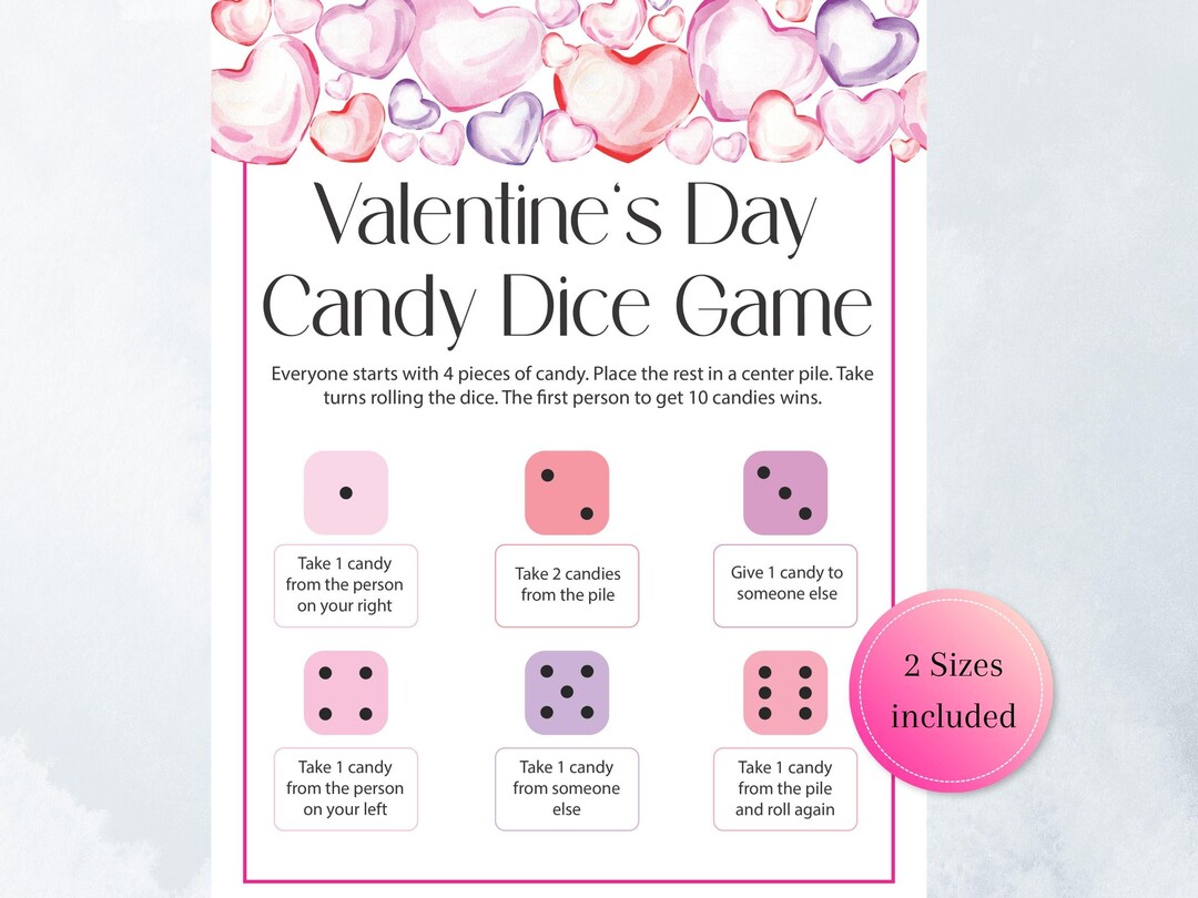 Valentines Day Candy Game, Printable Valentines Game for Kids ...