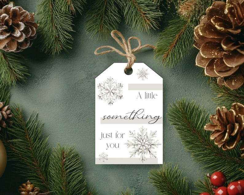 Printable Christmas Gift Tag, Winter Gift Tags, Snowflake Gift Tags ...