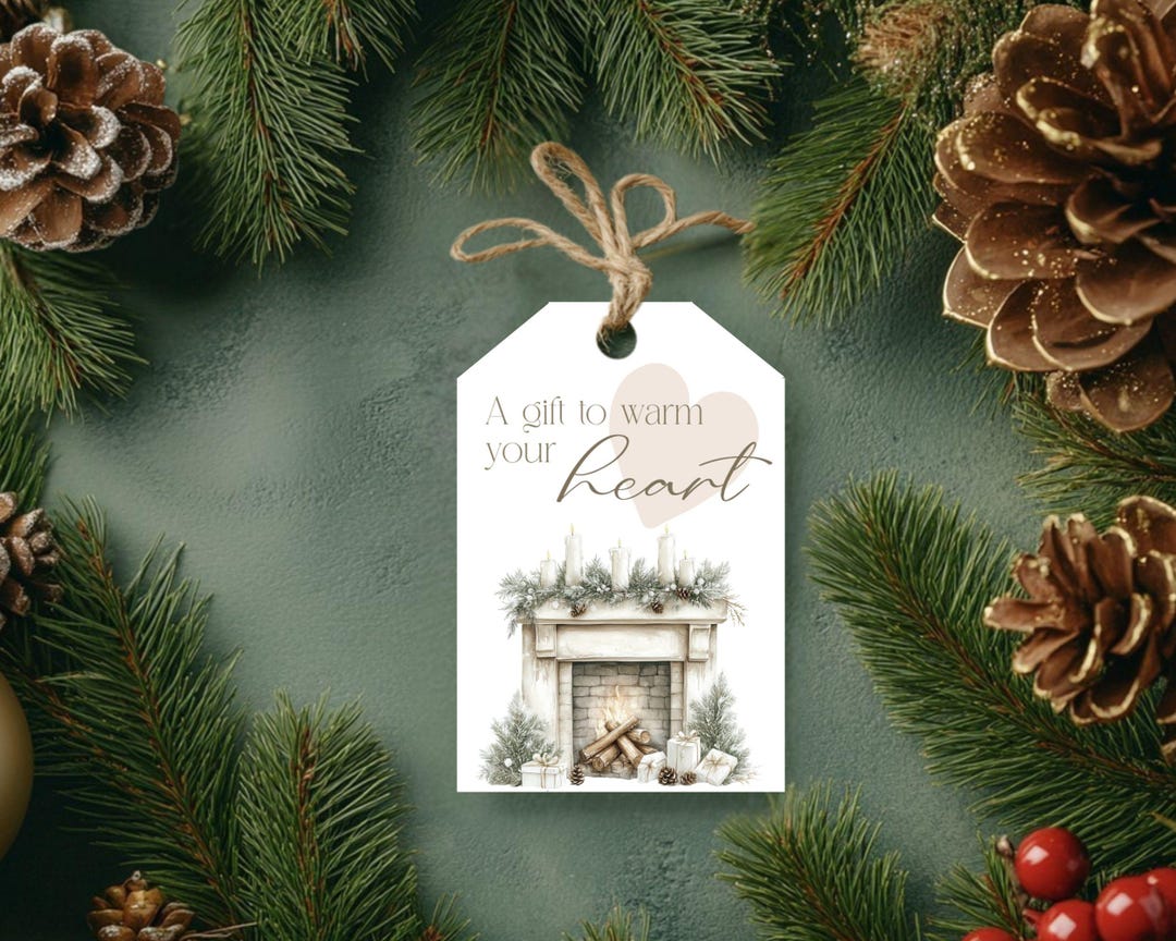 Christmas Gift Tags Printable, Warm Your Heart Gift Tags, Cozy Gift ...