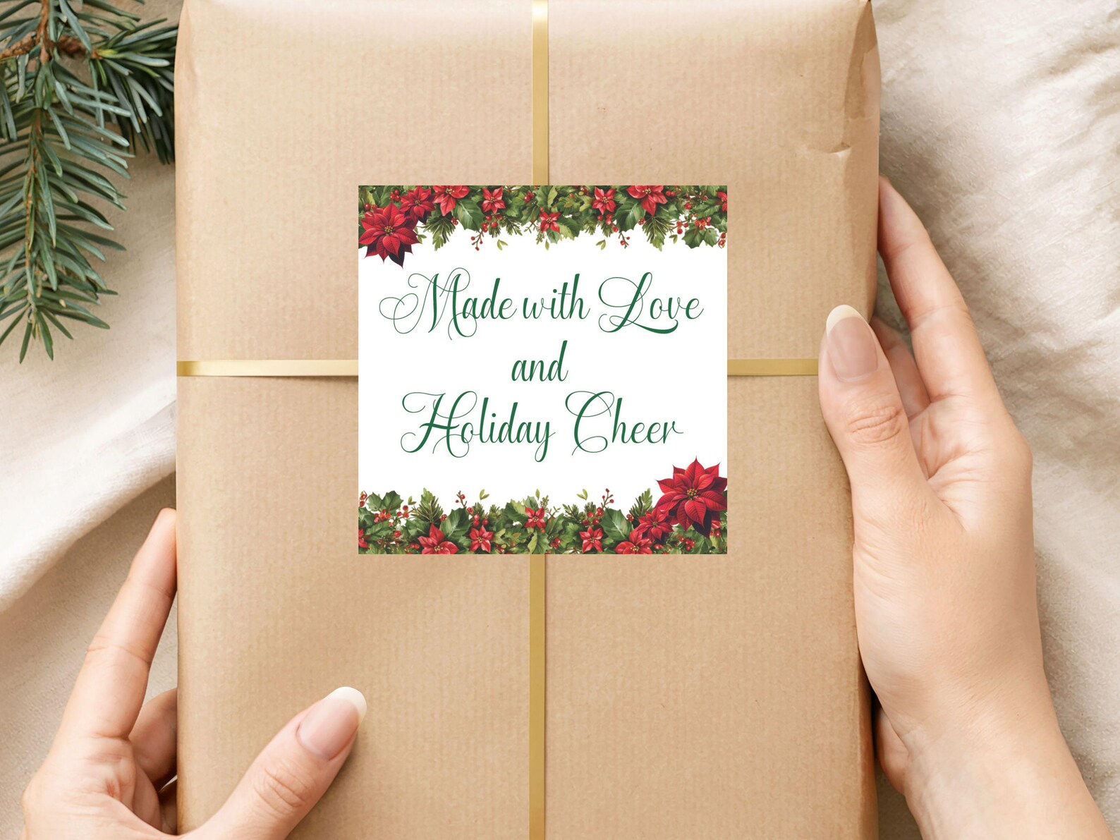 Made With Love Treat Tags, Printable Cookie Tags, Holiday Treat Tags ...