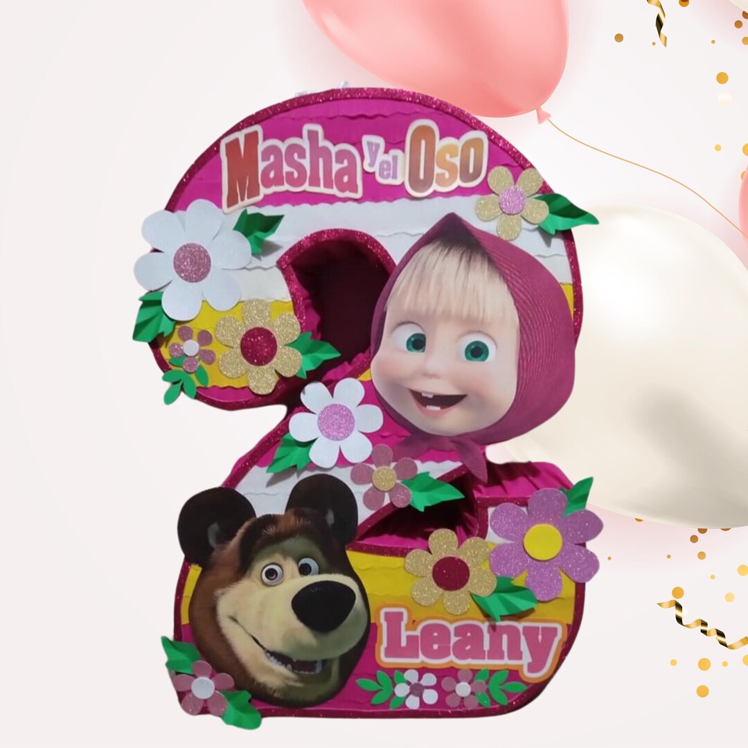 Masha and the Bear Pinatas, Number Pinatas, Birthday Pinatas - Etsy