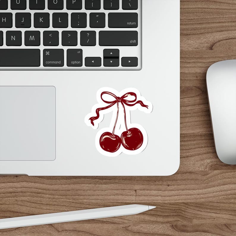 Cherry Blossom Die-cut Stickers, Cute Cherry Stickers for Laptops ...