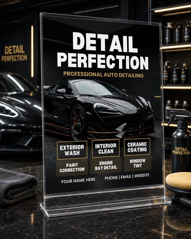 Editable Canva Car Detailing Flyer Template Bundle, Auto Wash Business ...
