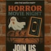 Retro Horror Movie Night Flyer Template: Spooky Halloween Party ...