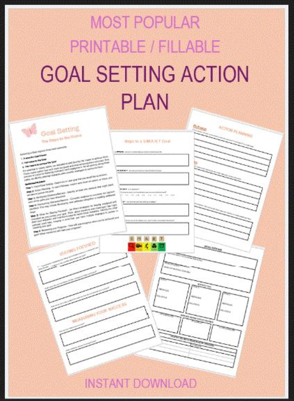 Most Popular Printable Goal Setting Action Plan - Printable PDF ...