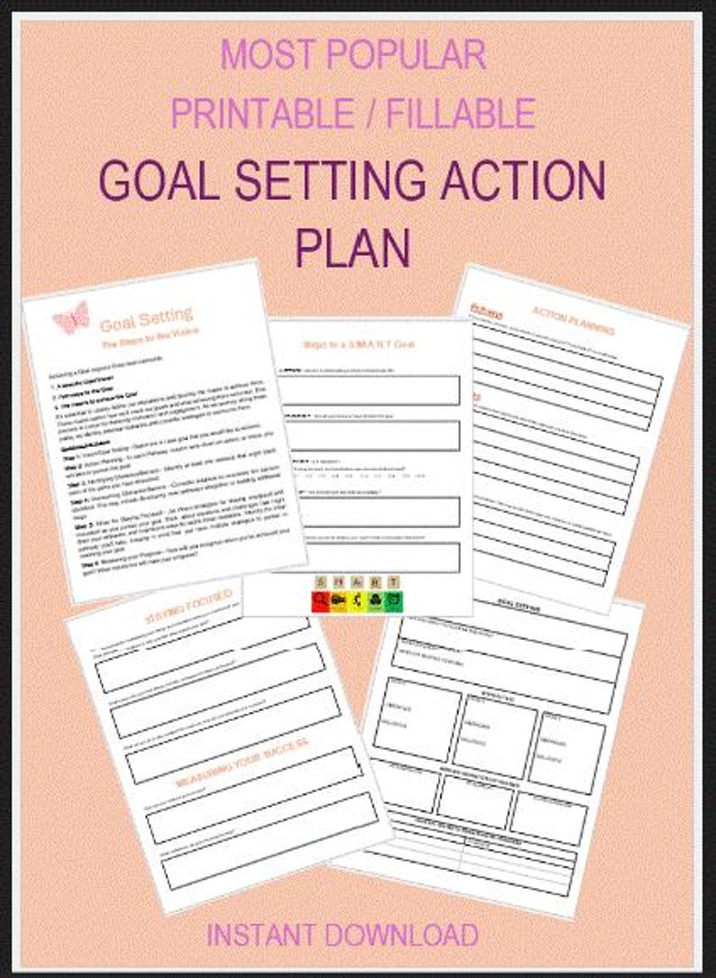 Most Popular Printable Goal Setting Action Plan - Printable PDF ...